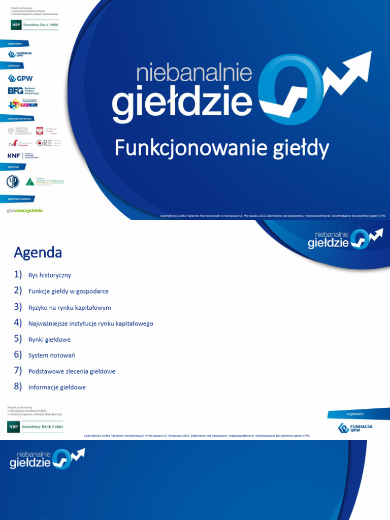 Prezentacja Funkcjonowanie GPW | PDF