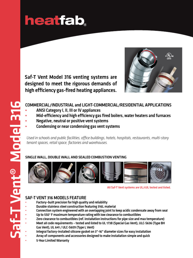 Heatfab SafTVent Model316 SalesFlyer | PDF | Silicone | Building ...