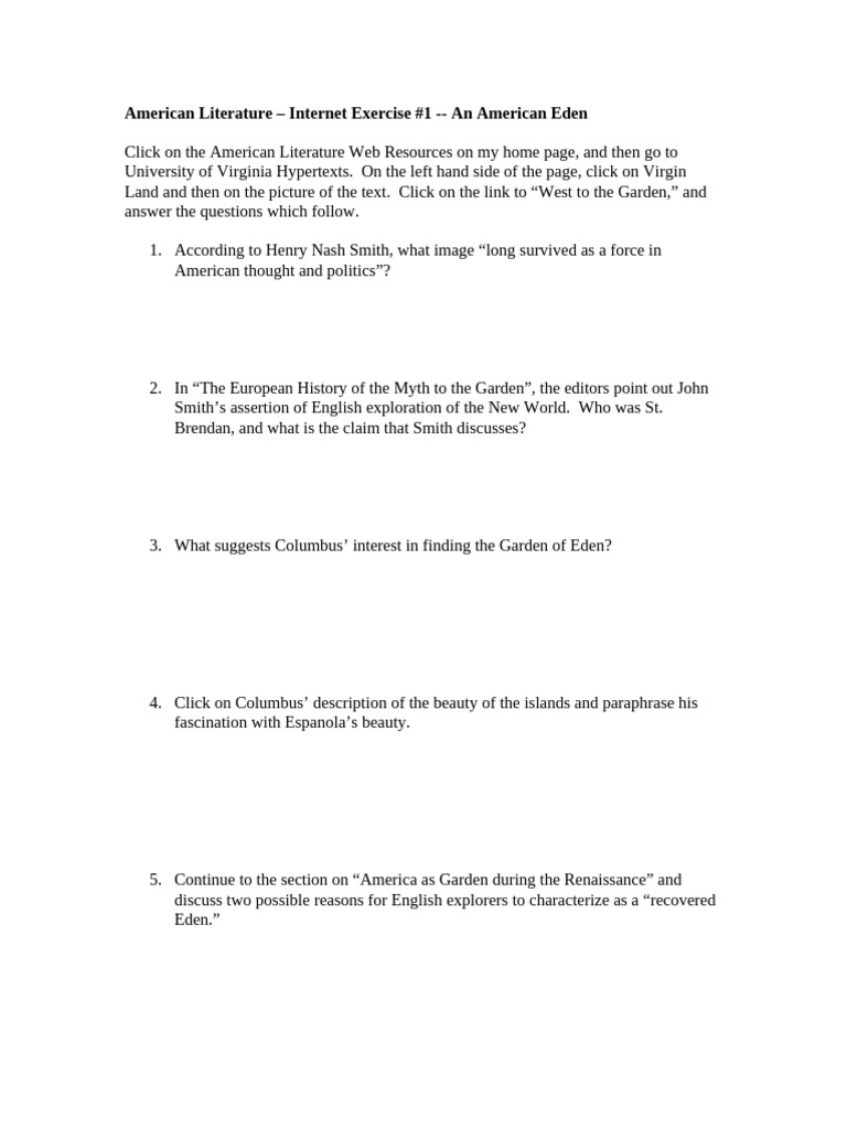 Garden Internet Exercise | PDF