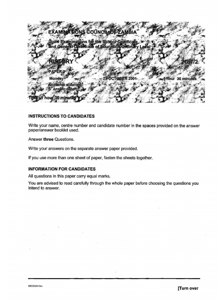 g12 History p2 2001 | PDF