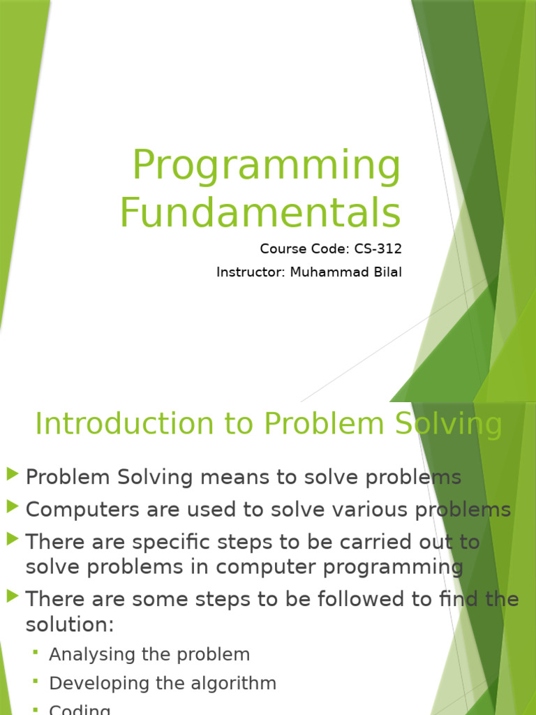 Programming Fundamentals 1 | PDF | Computer Programming | Algorithms