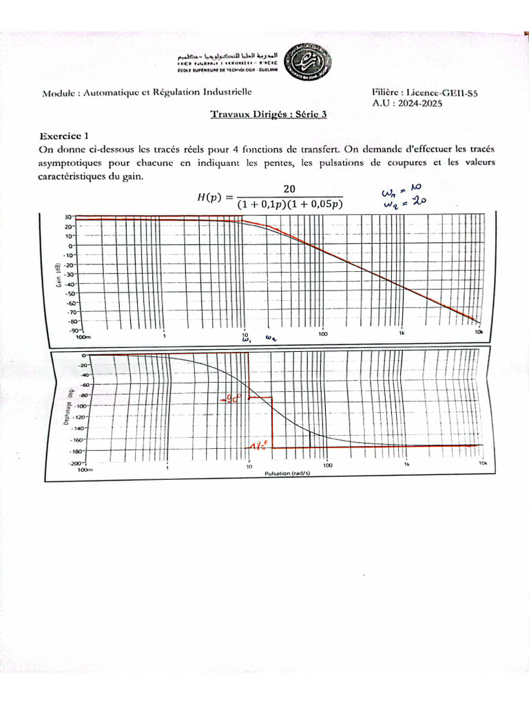 Correction TD3 Automatique | PDF