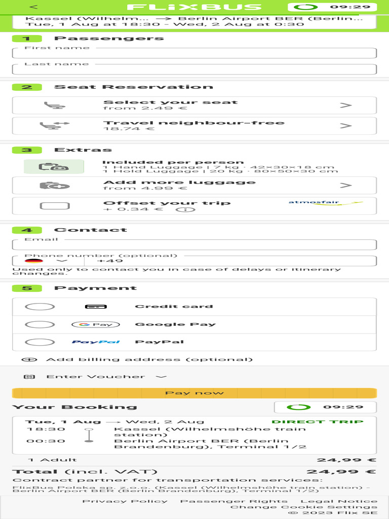 Checkout FlixBus | PDF