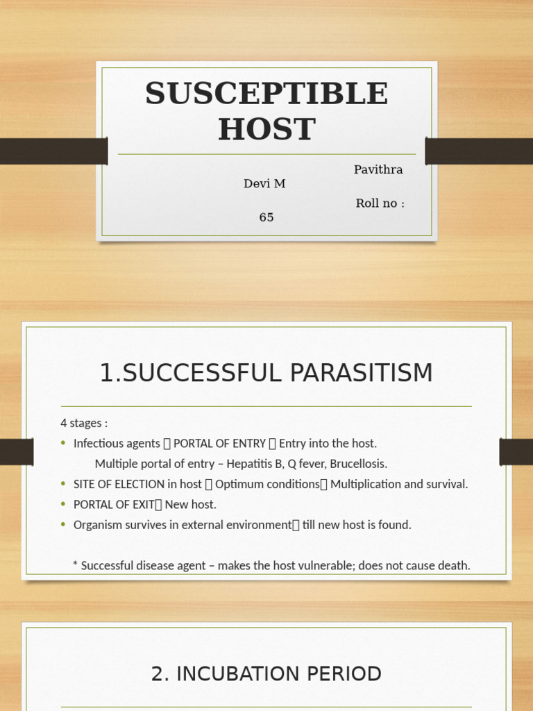 Susceptible Host | PDF | Infection | Medicine
