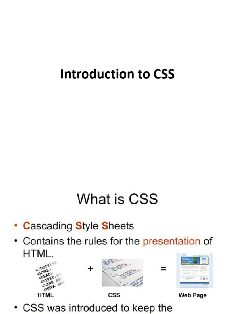 Introduction To CSS | PDF