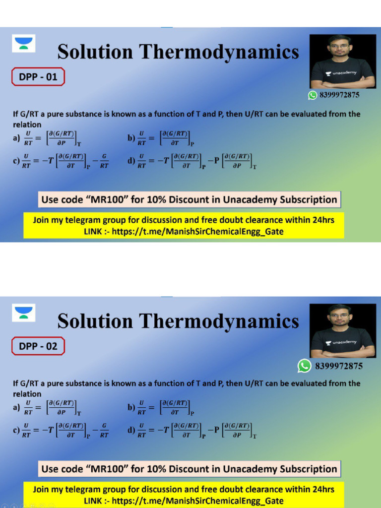 Solution Thermodynamics | PDF