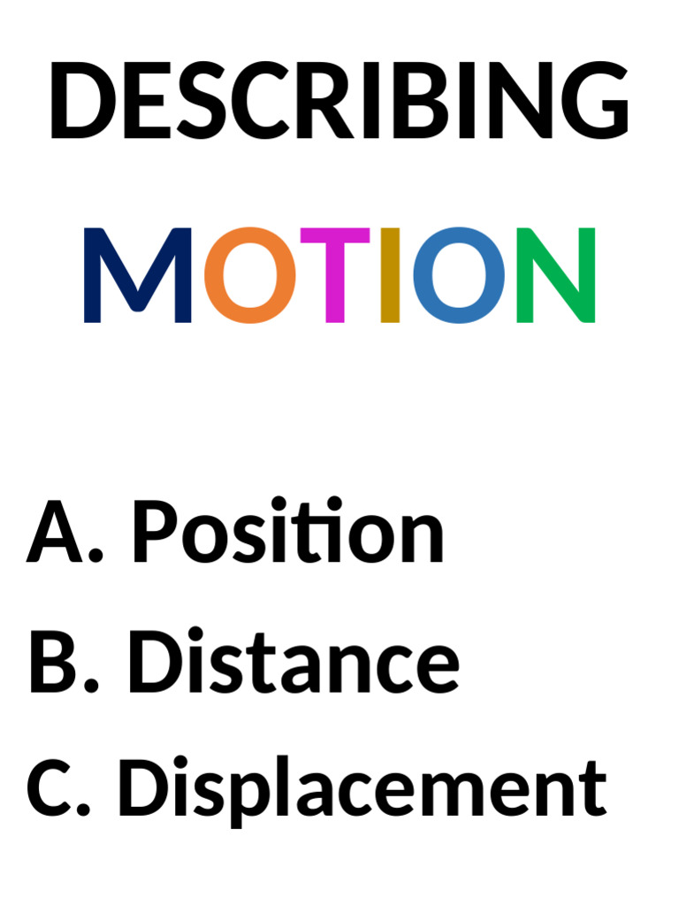 Ways of Describing Motion | PDF