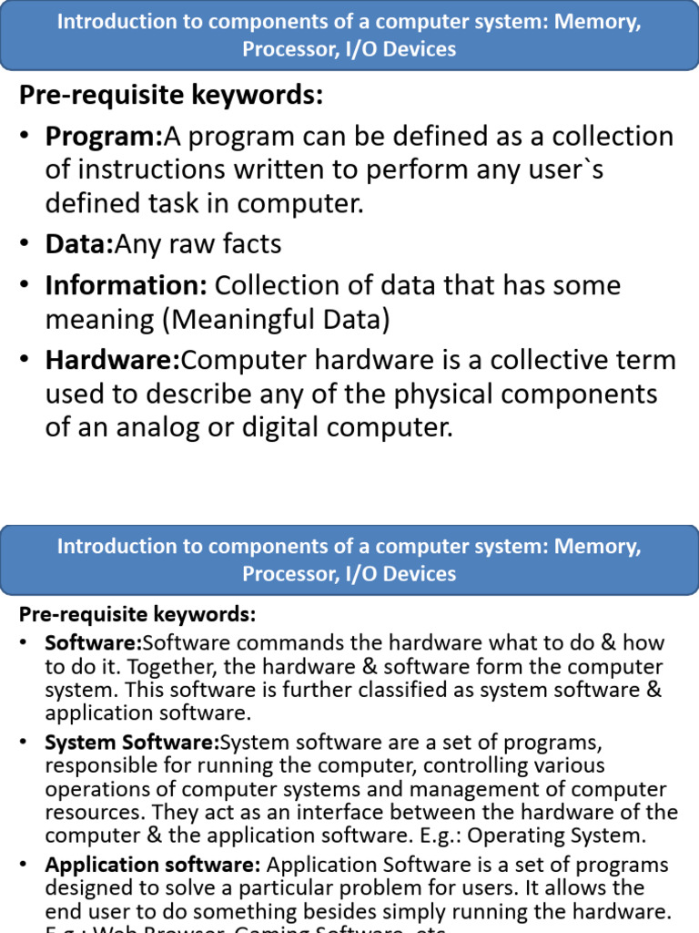 UNIT-01 Computer Fundamentals | PDF | Computer Data Storage | Input/Output