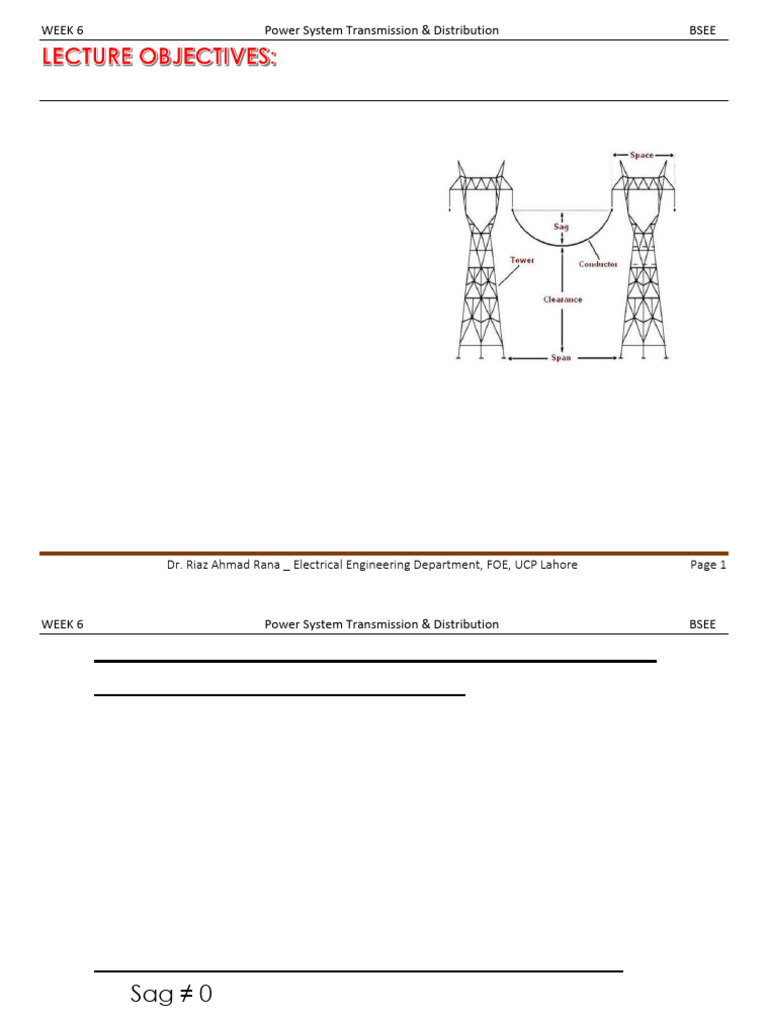 Week 6 Design of Ohtl | PDF | Electrical Conductor | Applied And ...