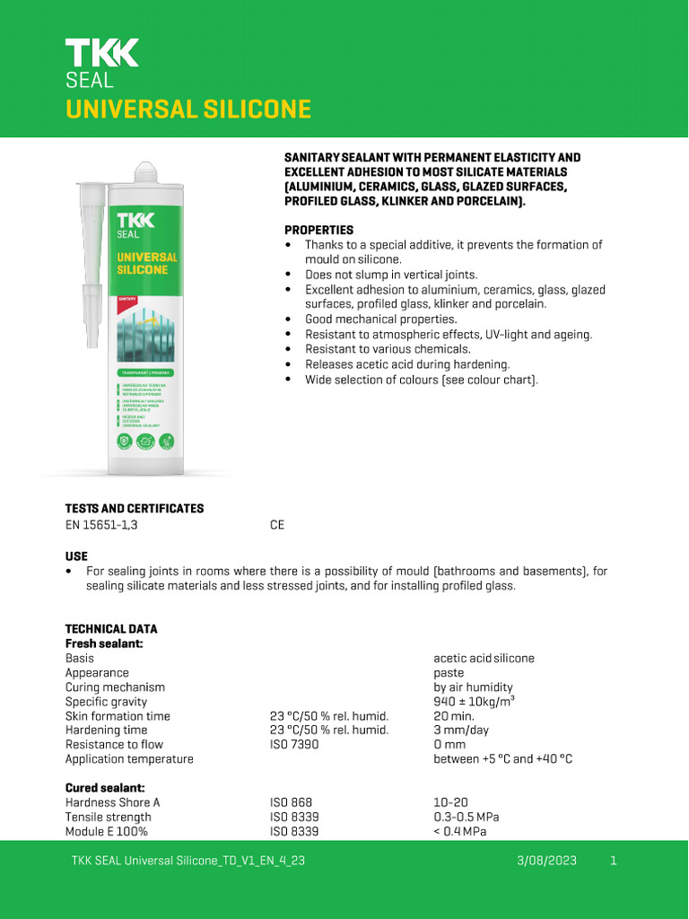 TKK-SEAL-Universal-Silicone TD V1 en 4 23 | PDF