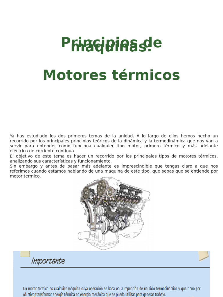 Tema 6 Motores Termicos | PDF | Motores | Motor de combustión interna