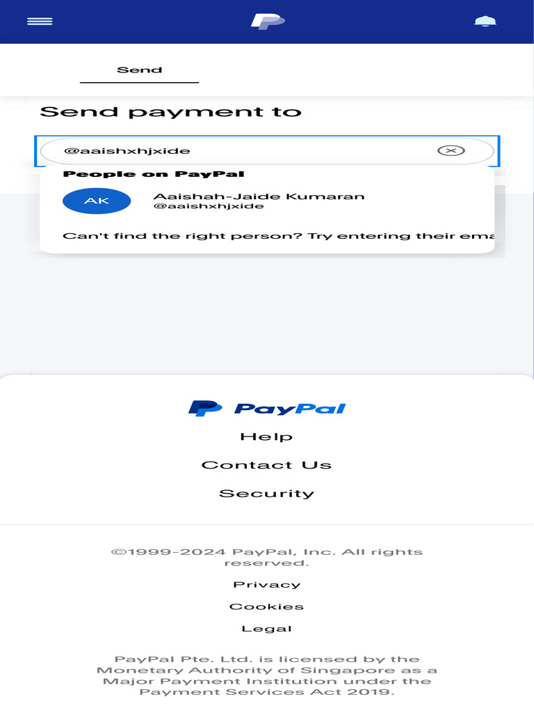 Send Payment via PayPal to User | PDF