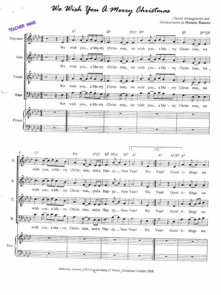 5 We Wish You A Merry Christmas | PDF