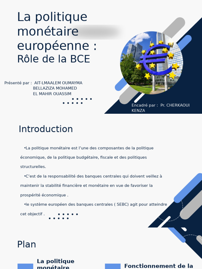Politique Monétaire Européenne BCE | PDF | Banque centrale européenne | Politique monétaire