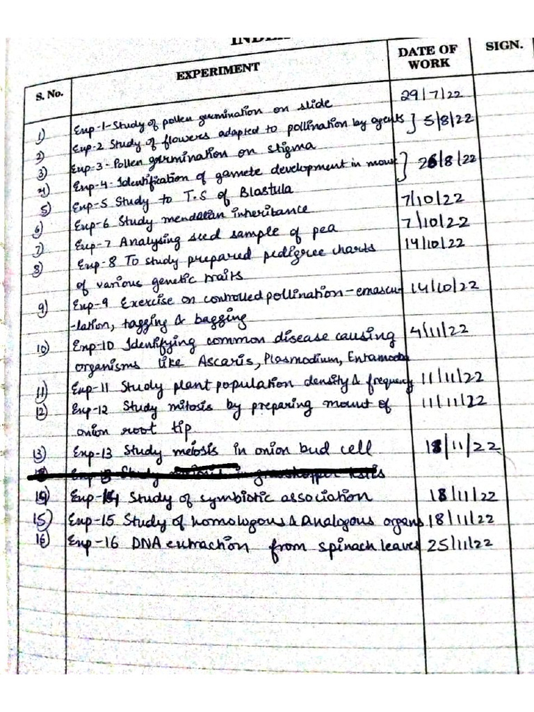 Complete Biology Practical File (8) | PDF