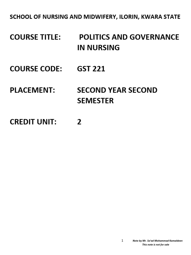 Gst 221 Full Note | PDF | Communism | Socialism