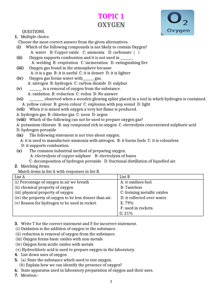 Chemistry Form Two Questins and Answers | PDF | Atoms | Atomic Nucleus