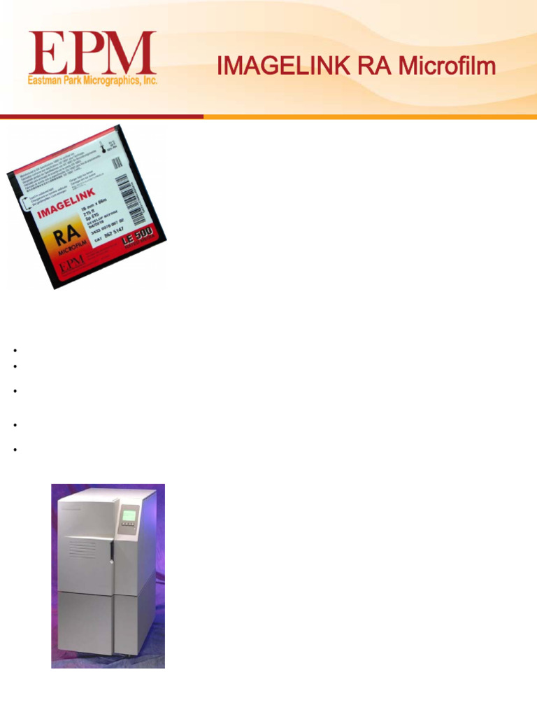 EPM IMAGELINK RA Microfilm Sell Sheet June 2015 | PDF | Microform ...