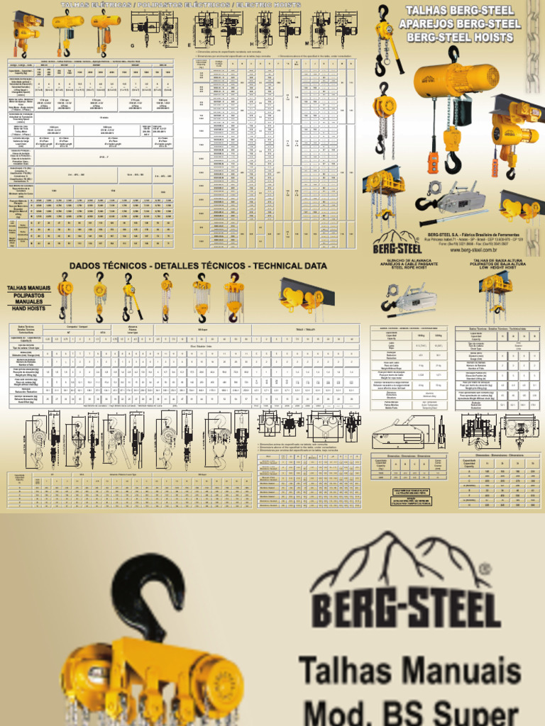 Catálogo BergSteel de Talhas | PDF