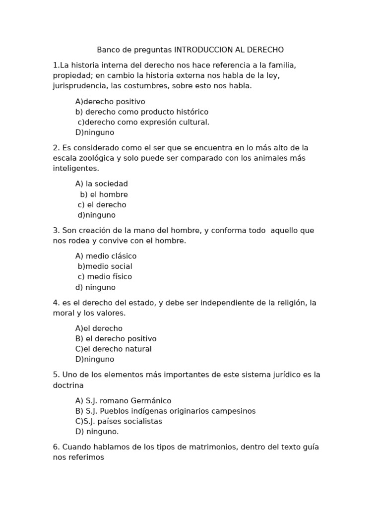 Banco de Preguntas | PDF