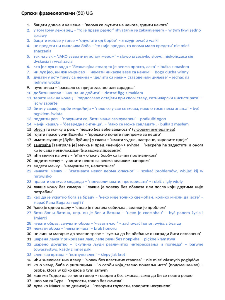 50-Frazeologizama | PDF