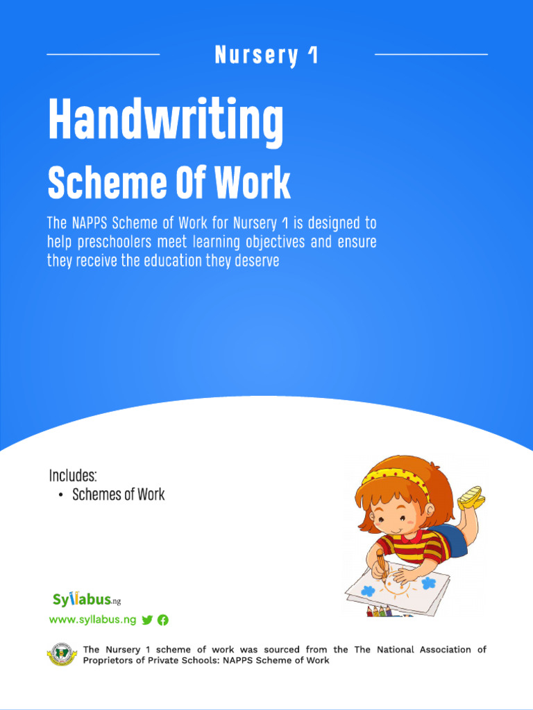 NAPPS Nursery 1 Handwriting Scheme | PDF | Preschool | Learning