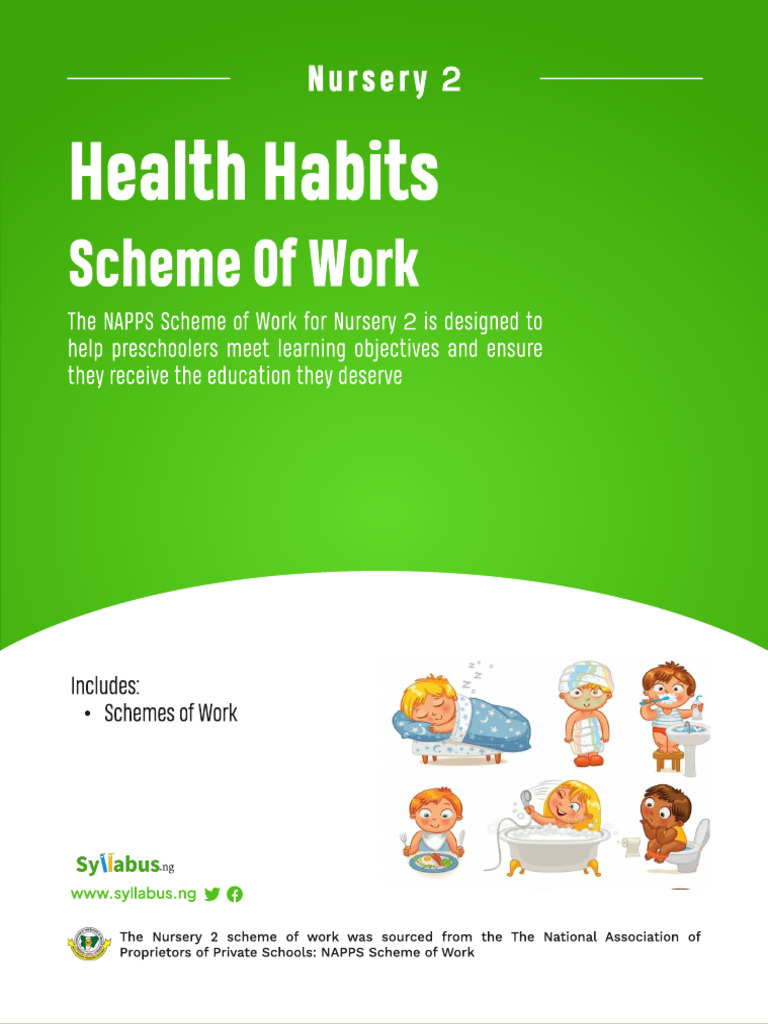 Nursery 2 Health Habits Scheme | PDF | Hygiene | Preschool