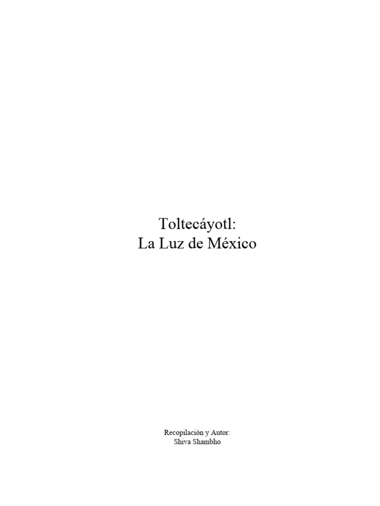 Toltecáyotl: Cultura y Espiritualidad | PDF | Mesoamérica | Cultura de las Americas