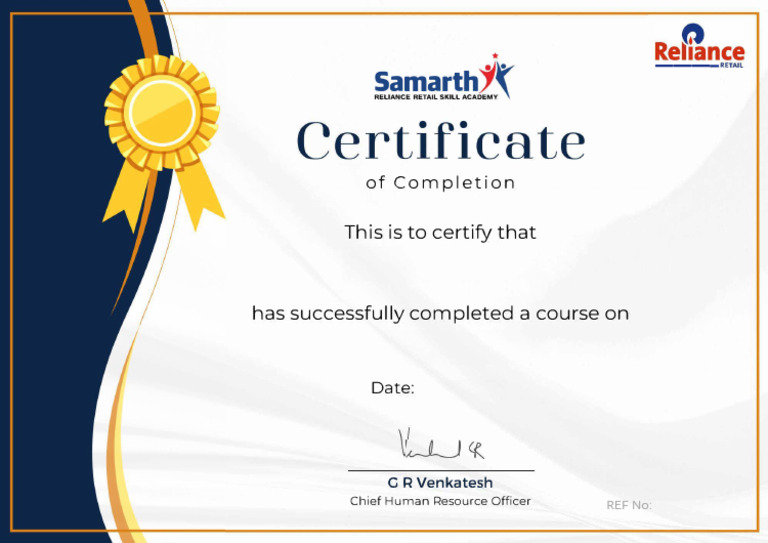 Assessment Completion Certificate | PDF