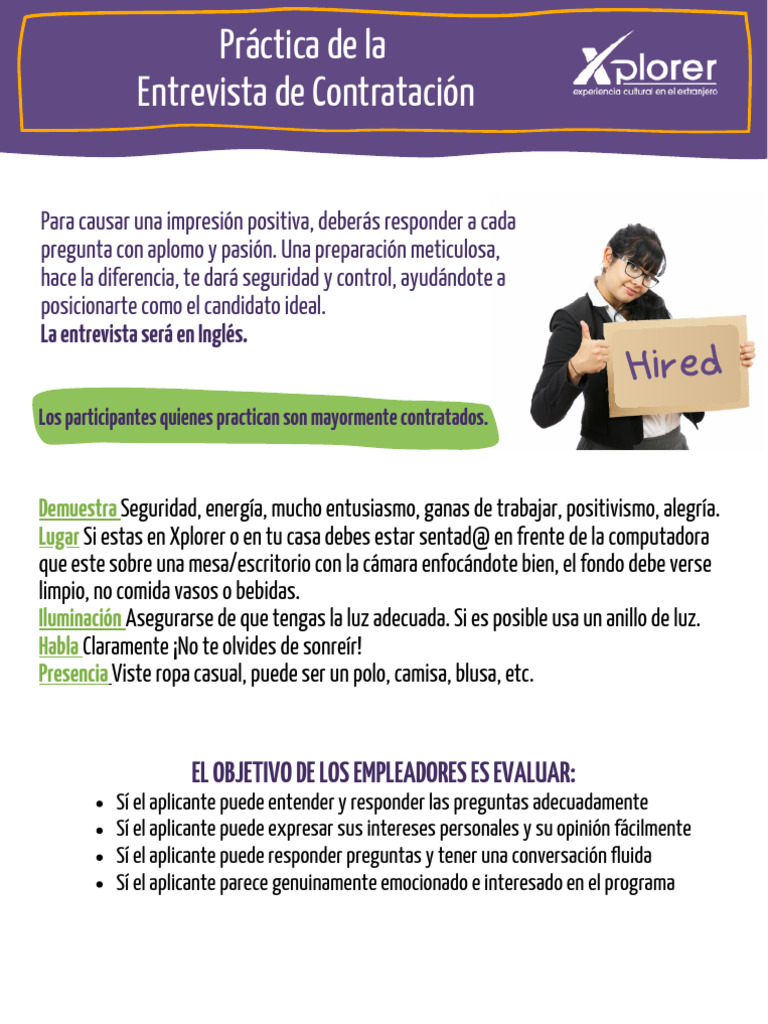 Guía para Entrevista de Trabajo Internacional | PDF