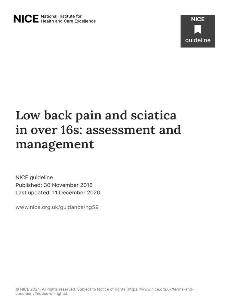 2020 LINEE GUIDA NICE low-back-pain-and-sciatica-in-over-16s-assessment ...