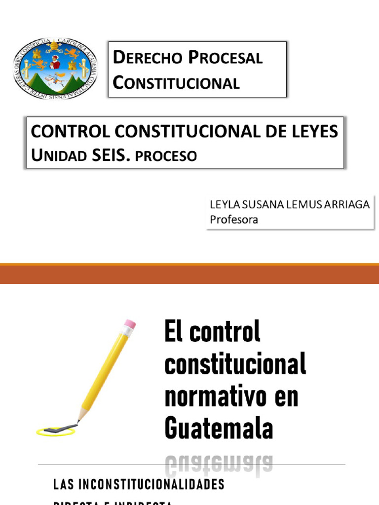 Control Constitucional de Leyes 6ta Parte | PDF