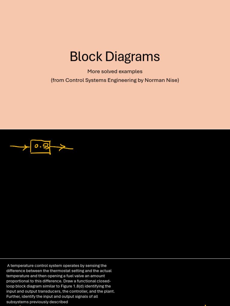 Block Diagrams - More Solved Examples | PDF | Actuator | Valve