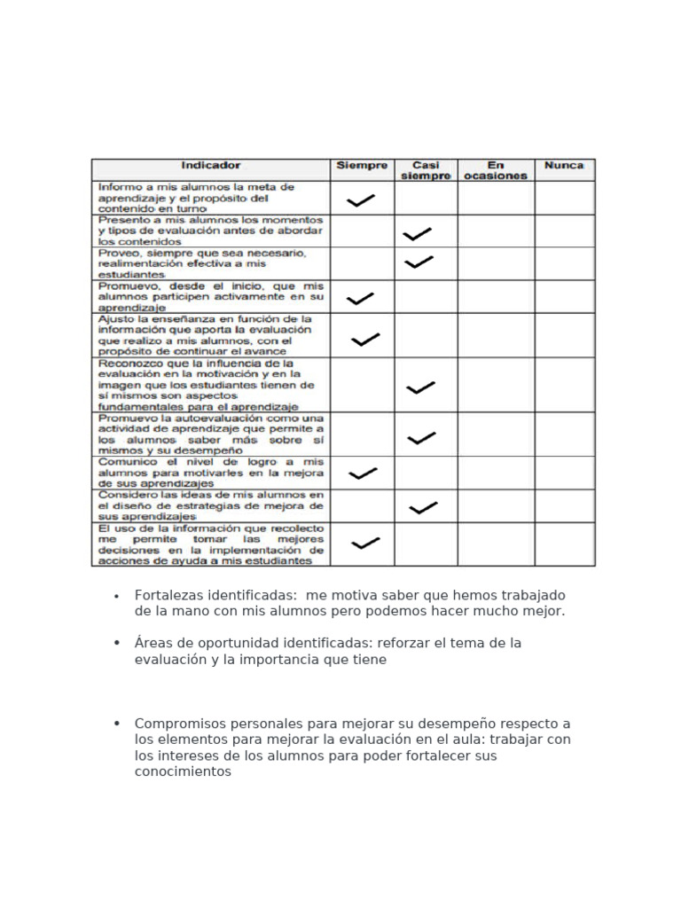 indicador de evaluacion | PDF