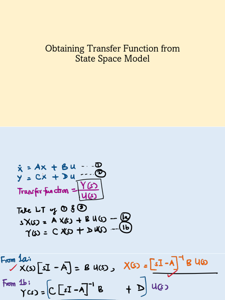 3.2. Obtaining Transfer Function From State Space Representation | PDF