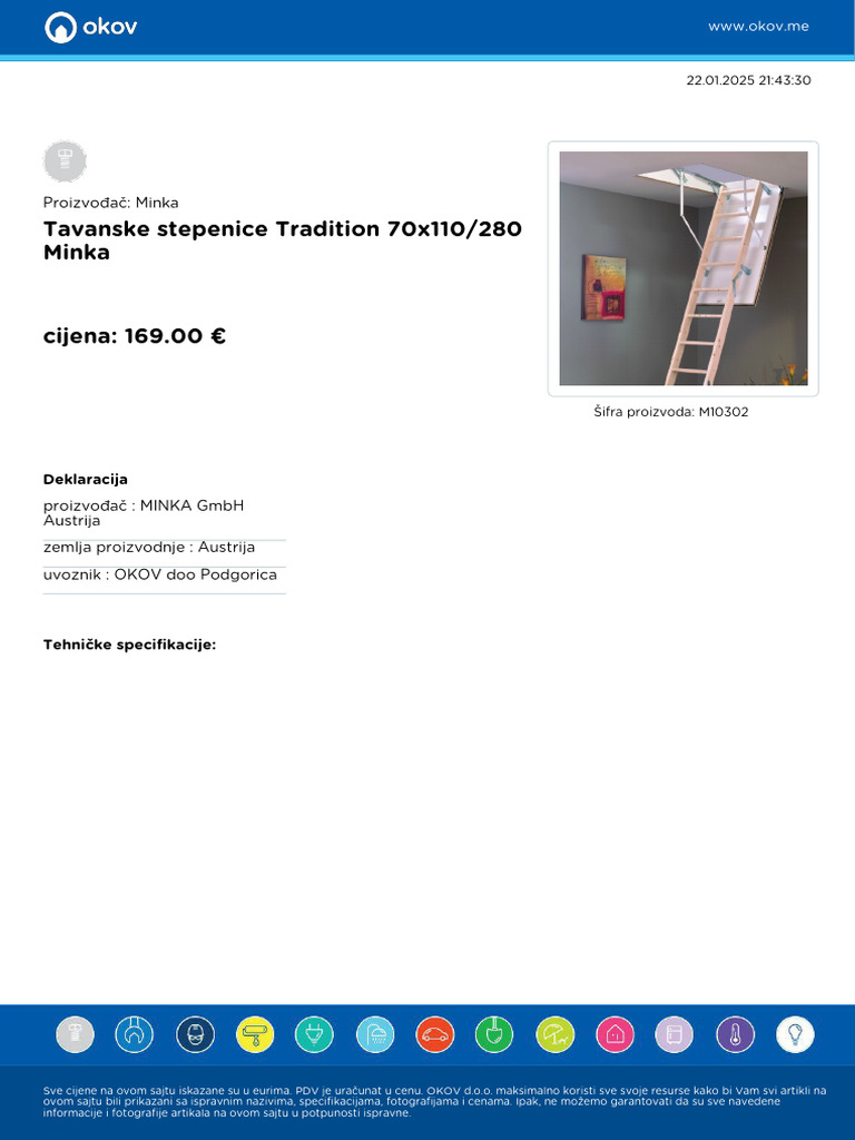 Tavanske Stepenice Tradition 70x110280 Minka | PDF
