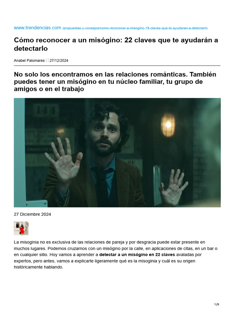 Trendencias.com-Cómo Reconocer a Un Misógino 22 Claves Que Te Ayudarán ...
