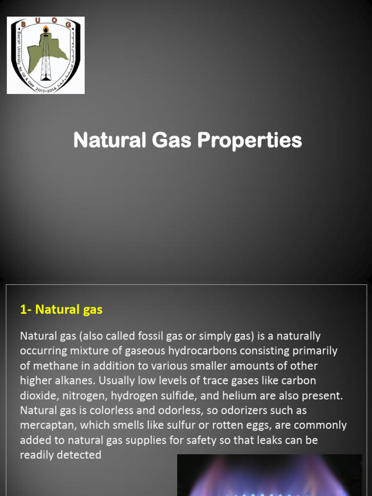 Natural Gas Properties | PDF | Natural Gas | Petroleum