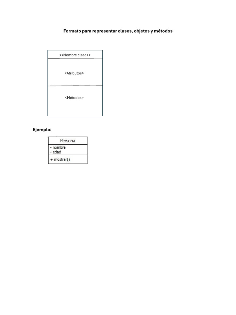 Representación de Clases Atributos y Metodos | PDF