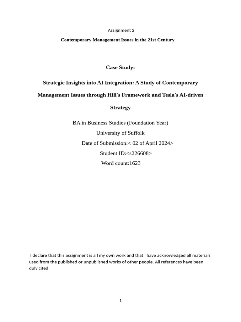 AI Integration in Business Strategy | PDF | Artificial Intelligence ...