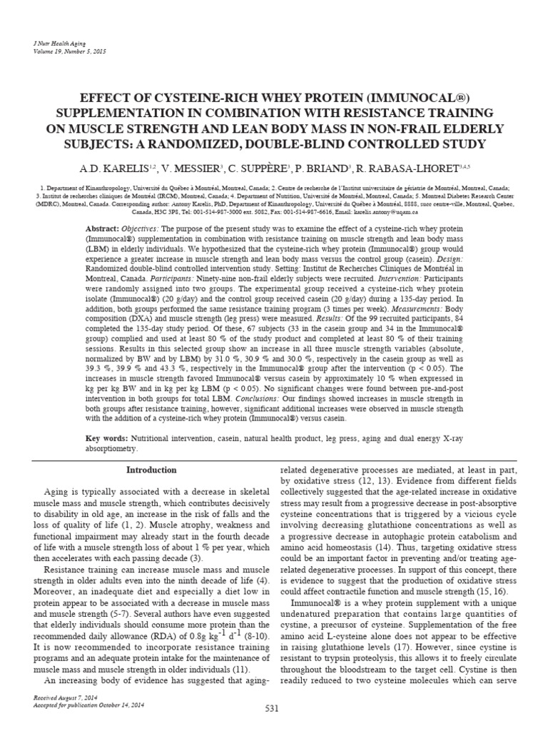 A.D. Karelis, V. Messier, C. Suppère, P. Briand, R. Rabasa-Lhoret | PDF ...