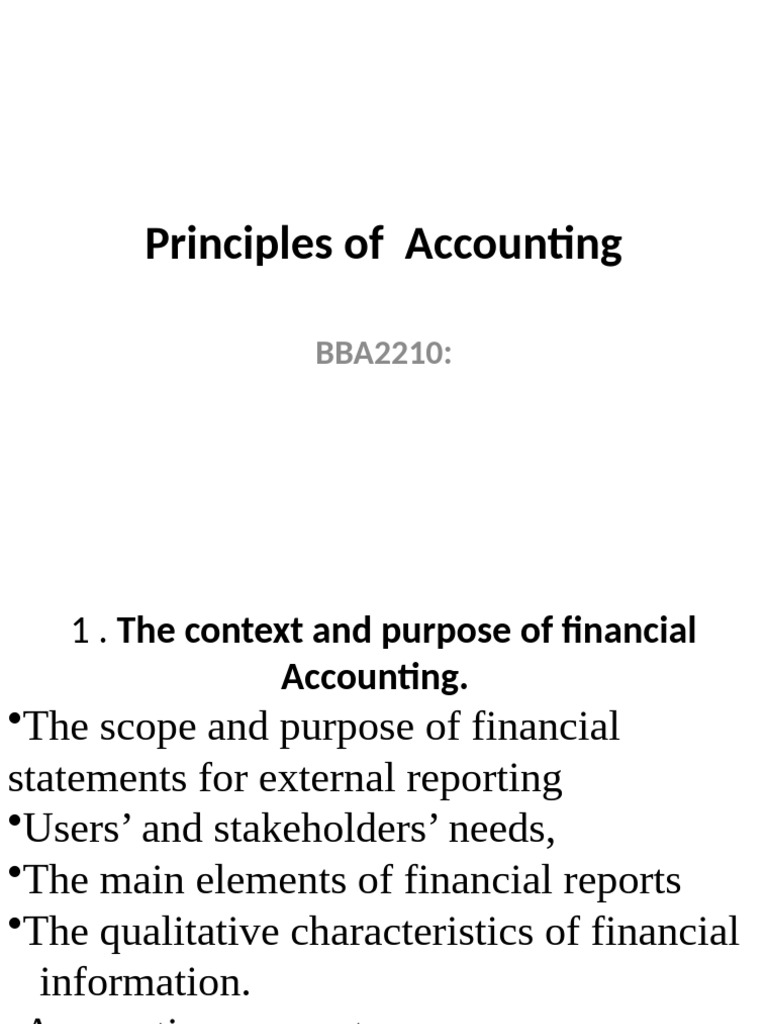 Unit One Introductory To Financial Accounting | PDF | Debits And ...