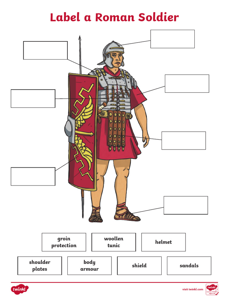 t2 H 174 Label A Roman Soldier Worksheet - Ver - 3 | PDF