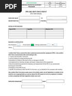 PPE Handover Form | PDF