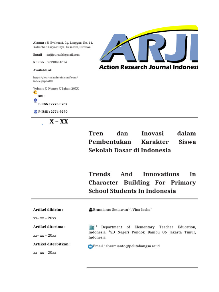Template Jurnal Arji Terbaru | PDF | Learning | Evaluation
