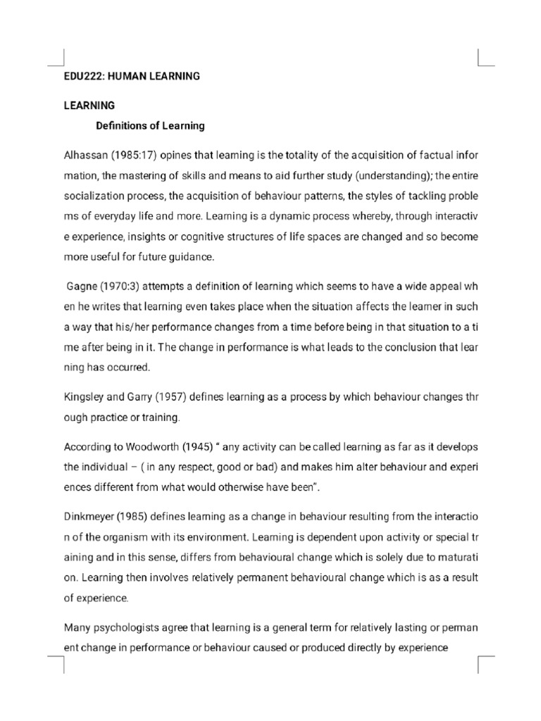 Human Learning Phoenix | PDF