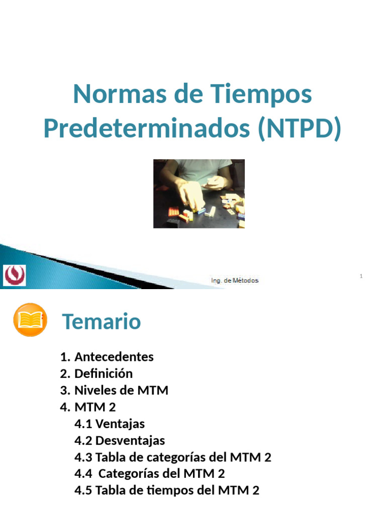 Normas de Tiempos Predeterminados (NTPD) - EPE (SESIÓN VIRTUAL ASÍNCRONA) | PDF