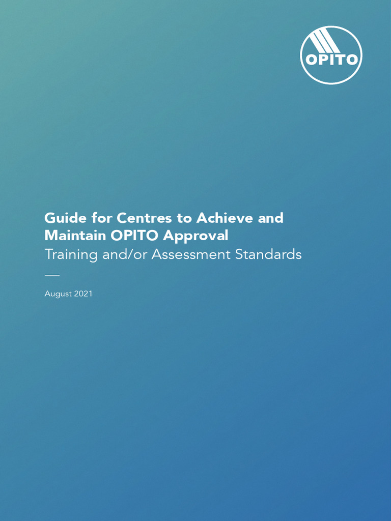 Opito - Training and Assessment Standards | PDF