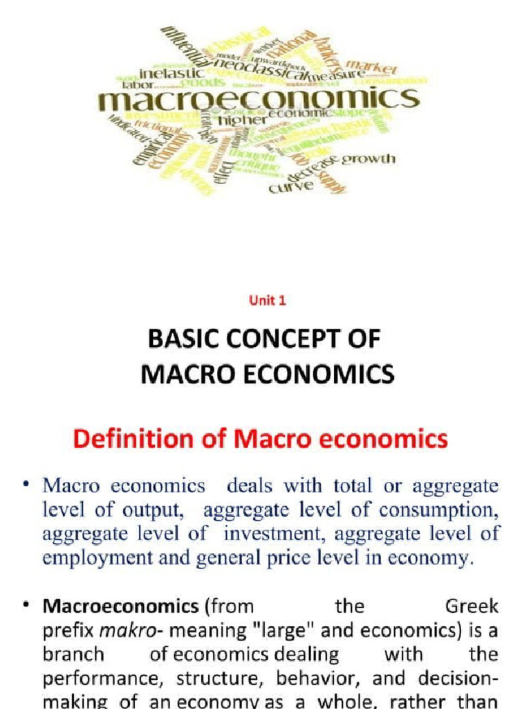 Concepts and Varibales of Marco Economics | PDF