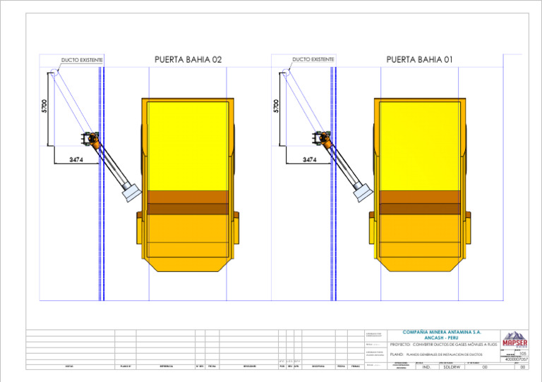 Planos de Instalación de Ductos Antamina | PDF
